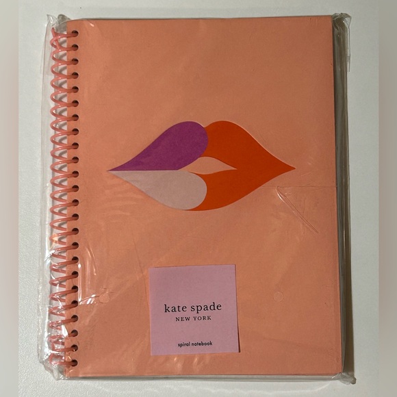 kate spade | Other | Kate Spade Spiral Notebook With Lip Design | Poshmark